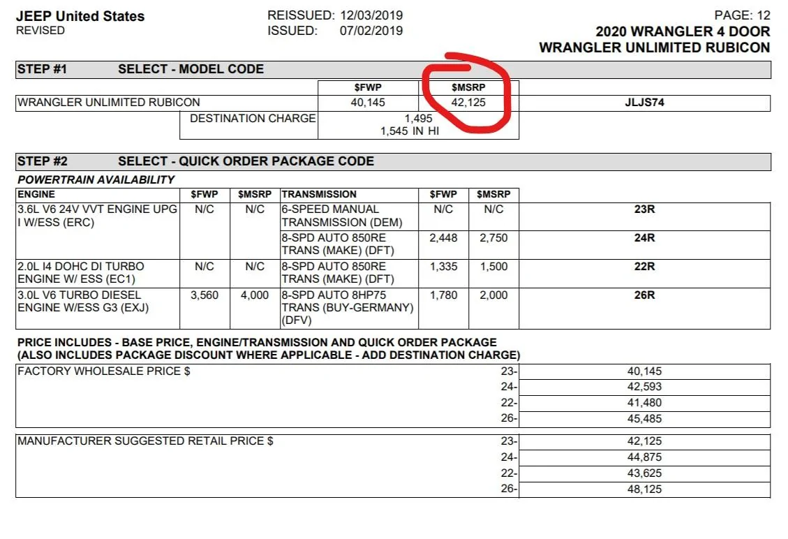 2020 Jeep Wrangler Unlimited ORDER GUIDE (4-Door)! | Page 16 | Jeep ...