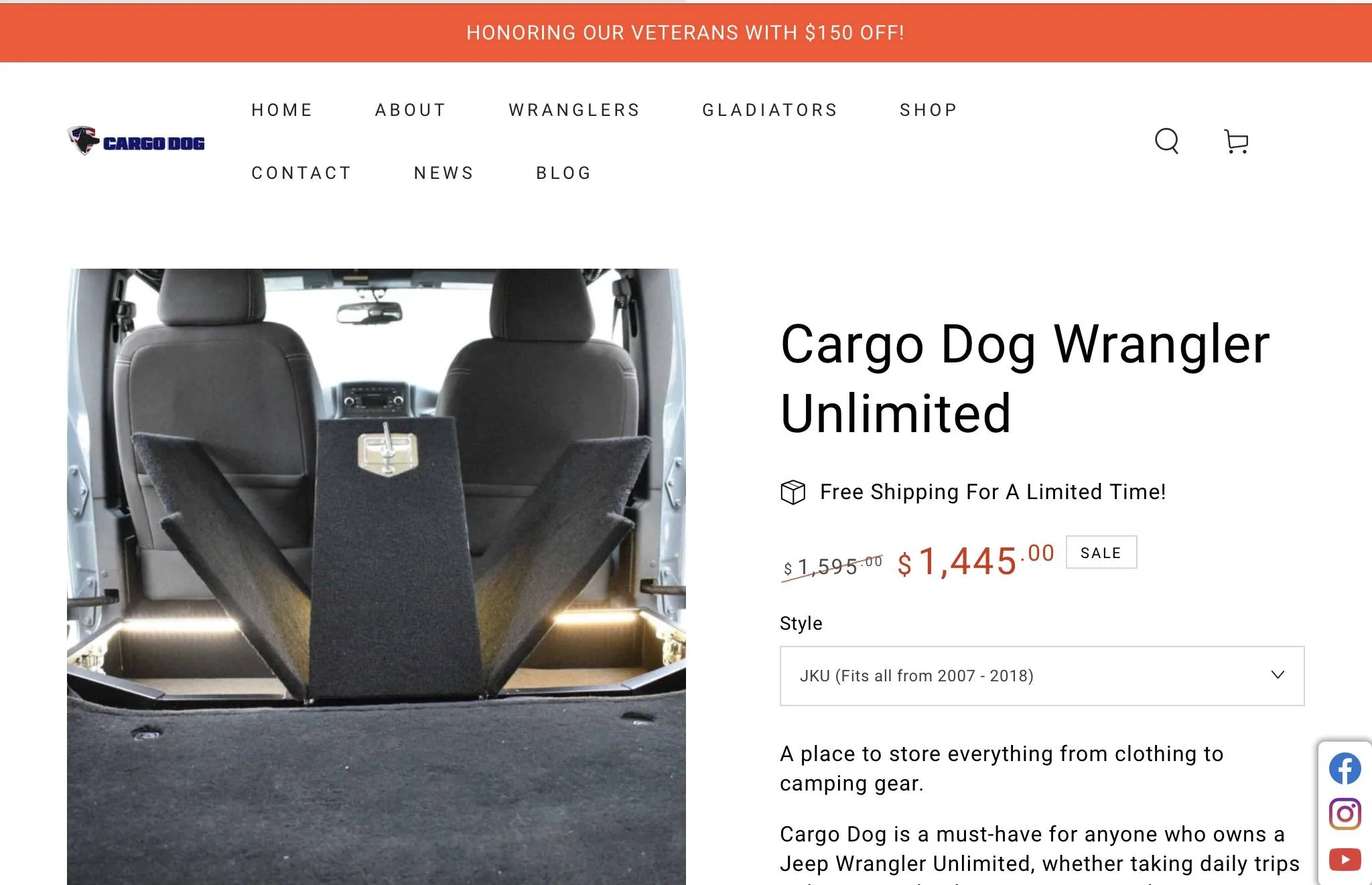 Cargo Dog Veterans Day Sale | Jeep Wrangler Forums (JL / JLU ...