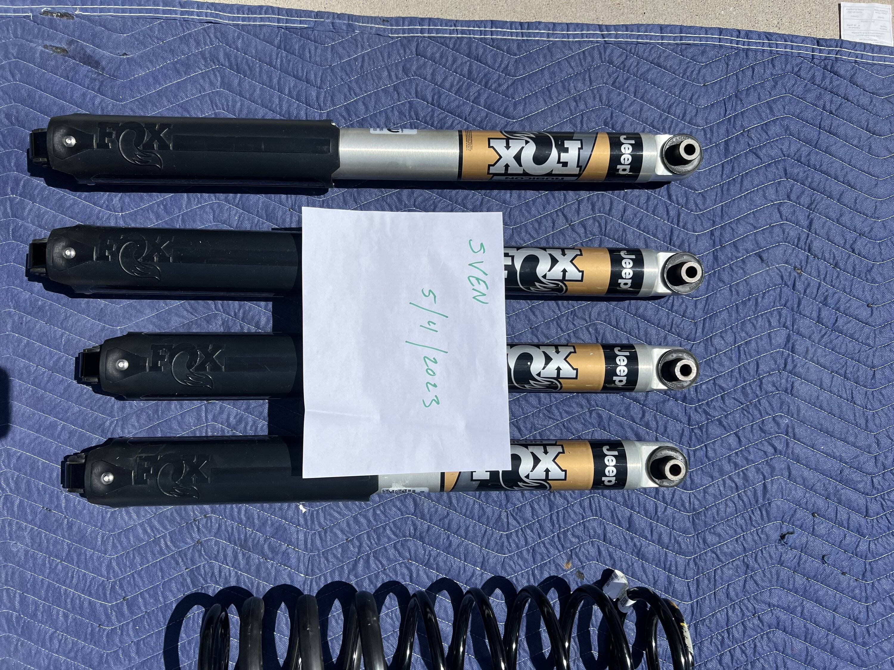 Minnesota - Wrangler JL Rubicon 392 OEM Fox Shocks & Springs - New ...