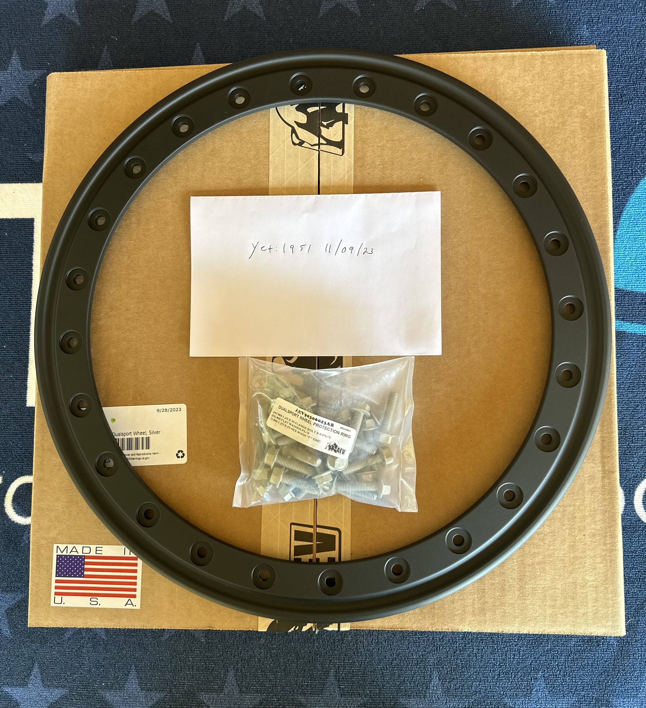 Ohio - AEV Borah DualSport Protection Ring Set of 5 NEW In Box Satin ...