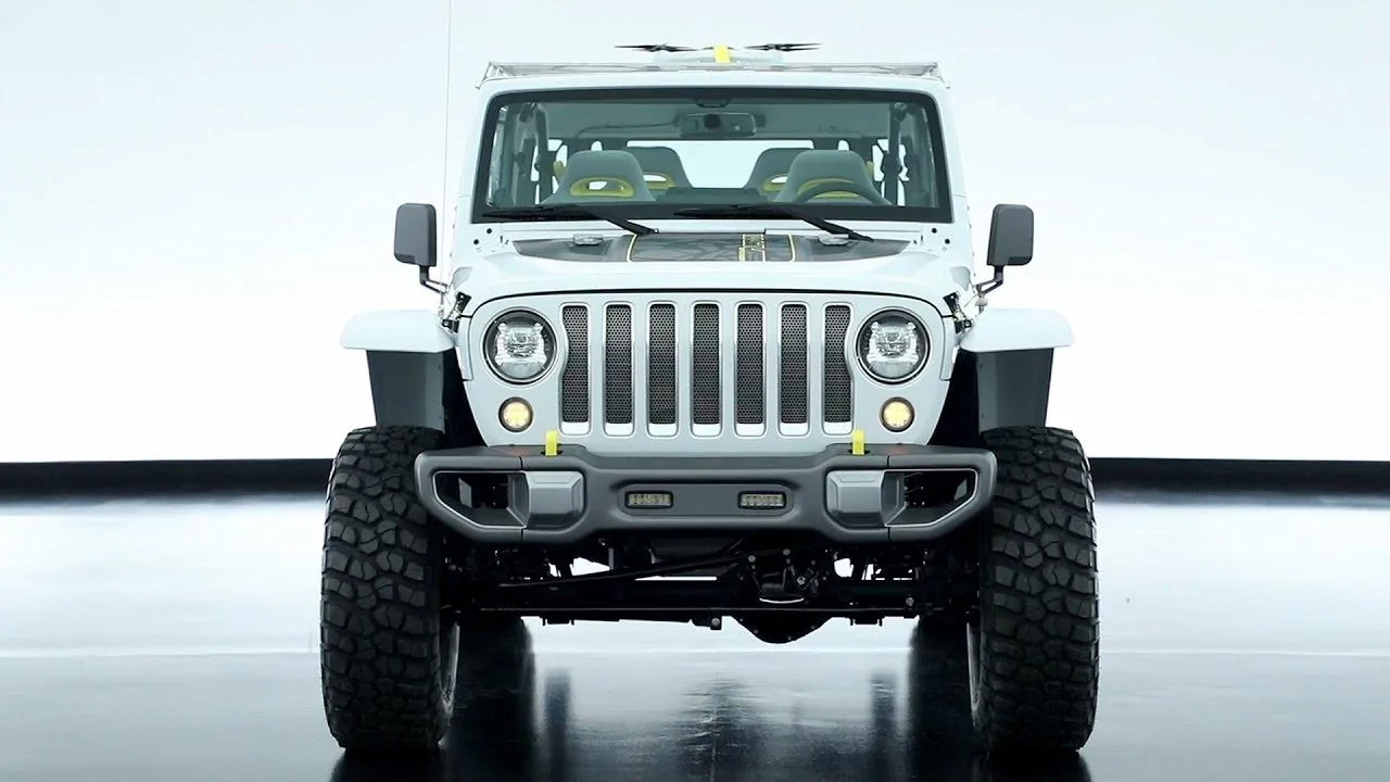 Top-down look at JL/JLU hard and soft tops, including power sliding top ...