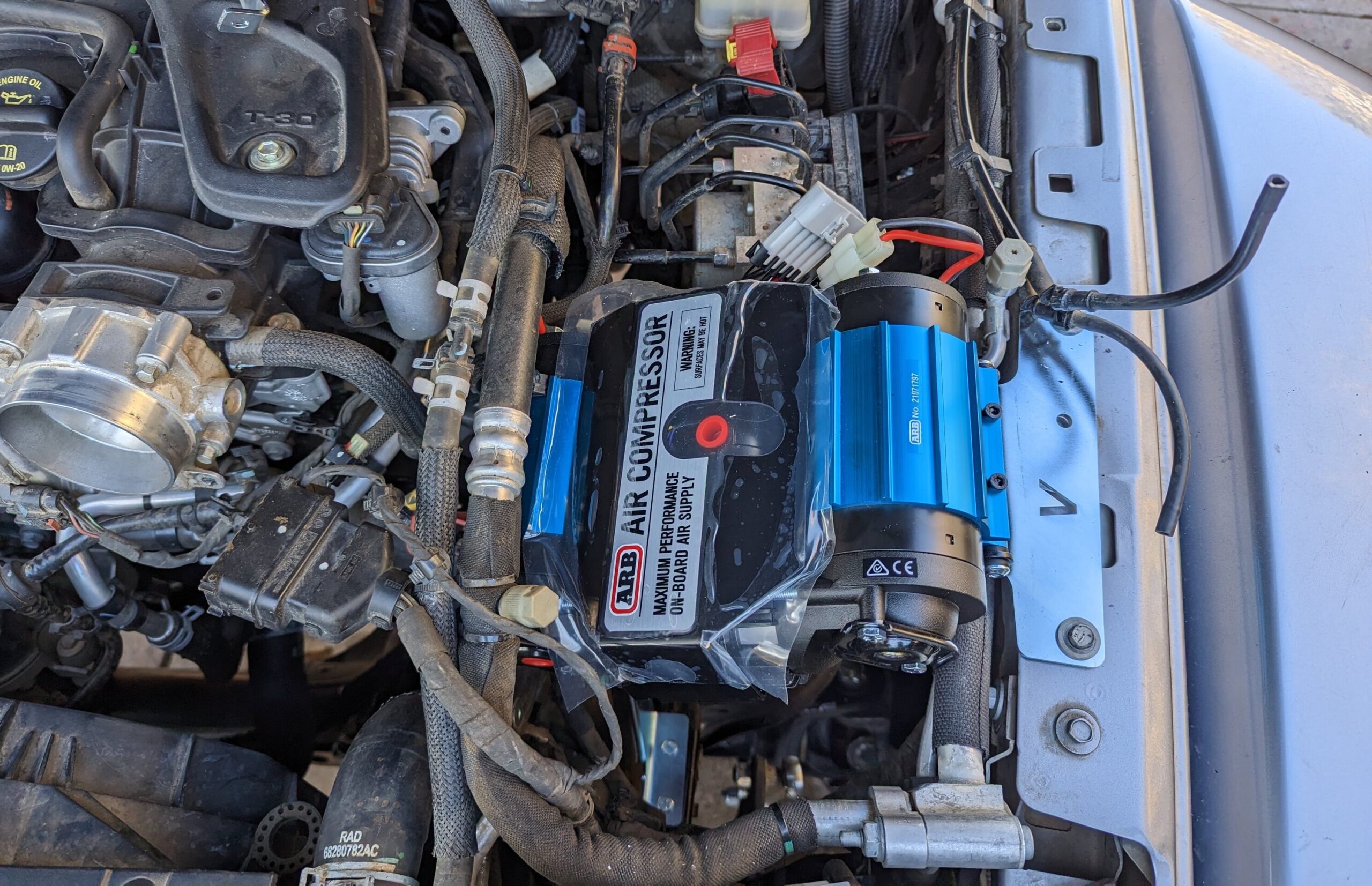 ARB dual compressor mount under JL hood! | Jeep Wrangler Forums (JL ...